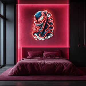 UV Printed Venom Neon Sign, Neon Wall Art, Neon Light Sign, Custom Neon ...