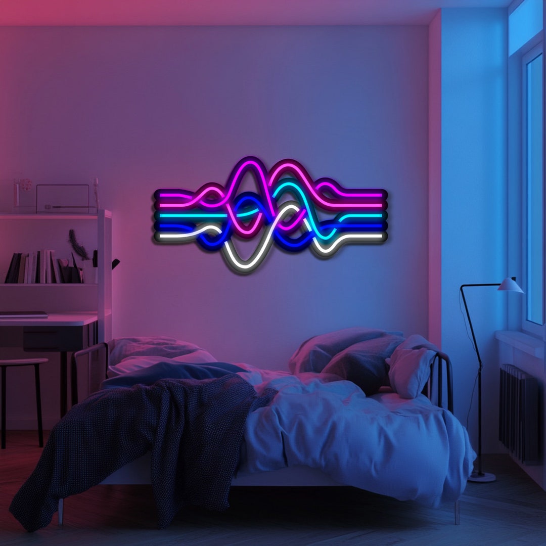 Soundwave Metal Neon Sign, Neon Wall Art,neon Light Sign,custom Neon ...