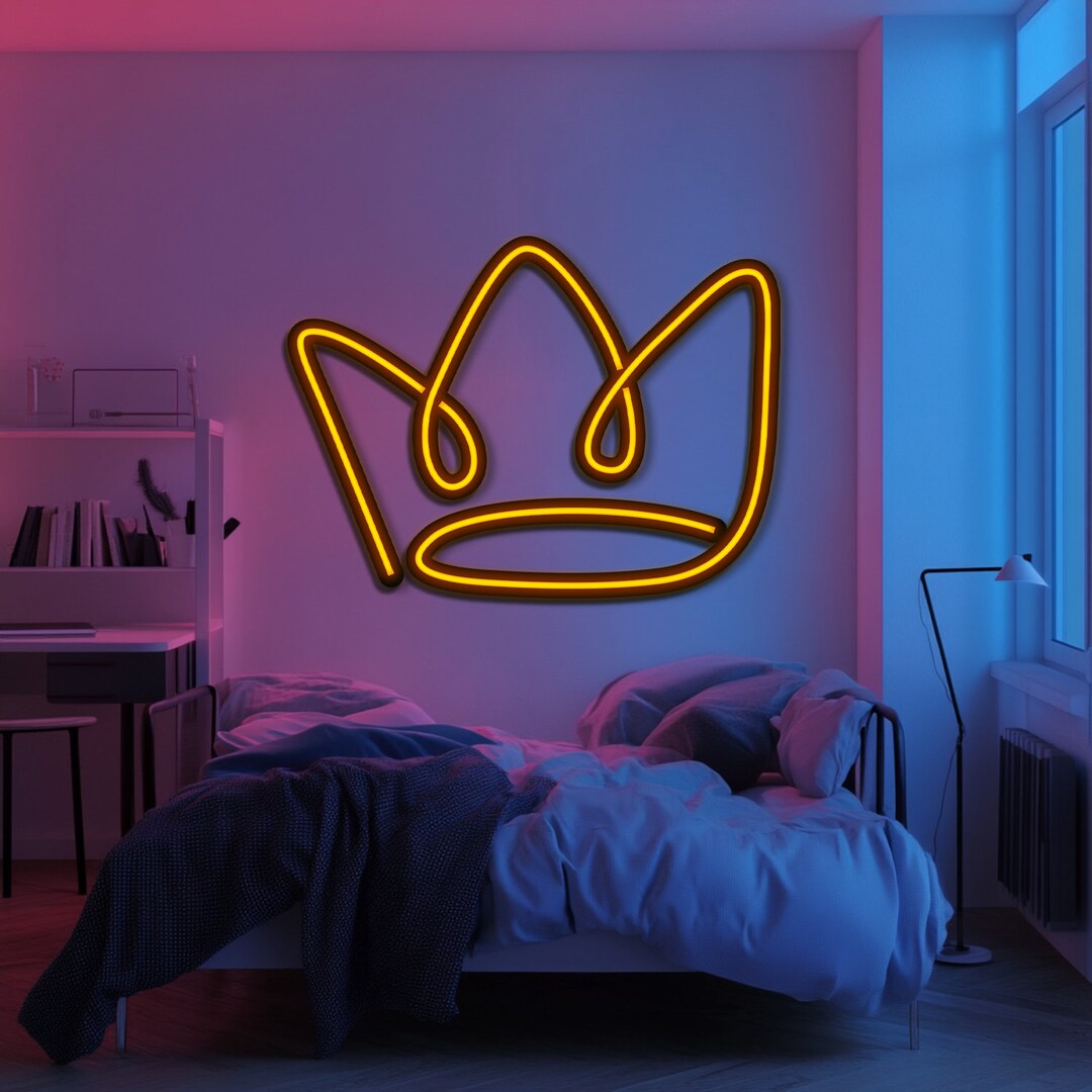 Crown Metal Neon Sign, Neon Wall Art, Neon Light Sign, Custom Neon Sign ...