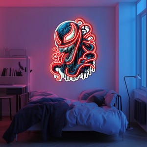 UV Printed Venom Neon Sign, Neon Wall Art, Neon Light Sign, Custom Neon ...