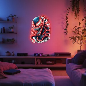 UV Printed Venom Neon Sign, Neon Wall Art, Neon Light Sign, Custom Neon ...