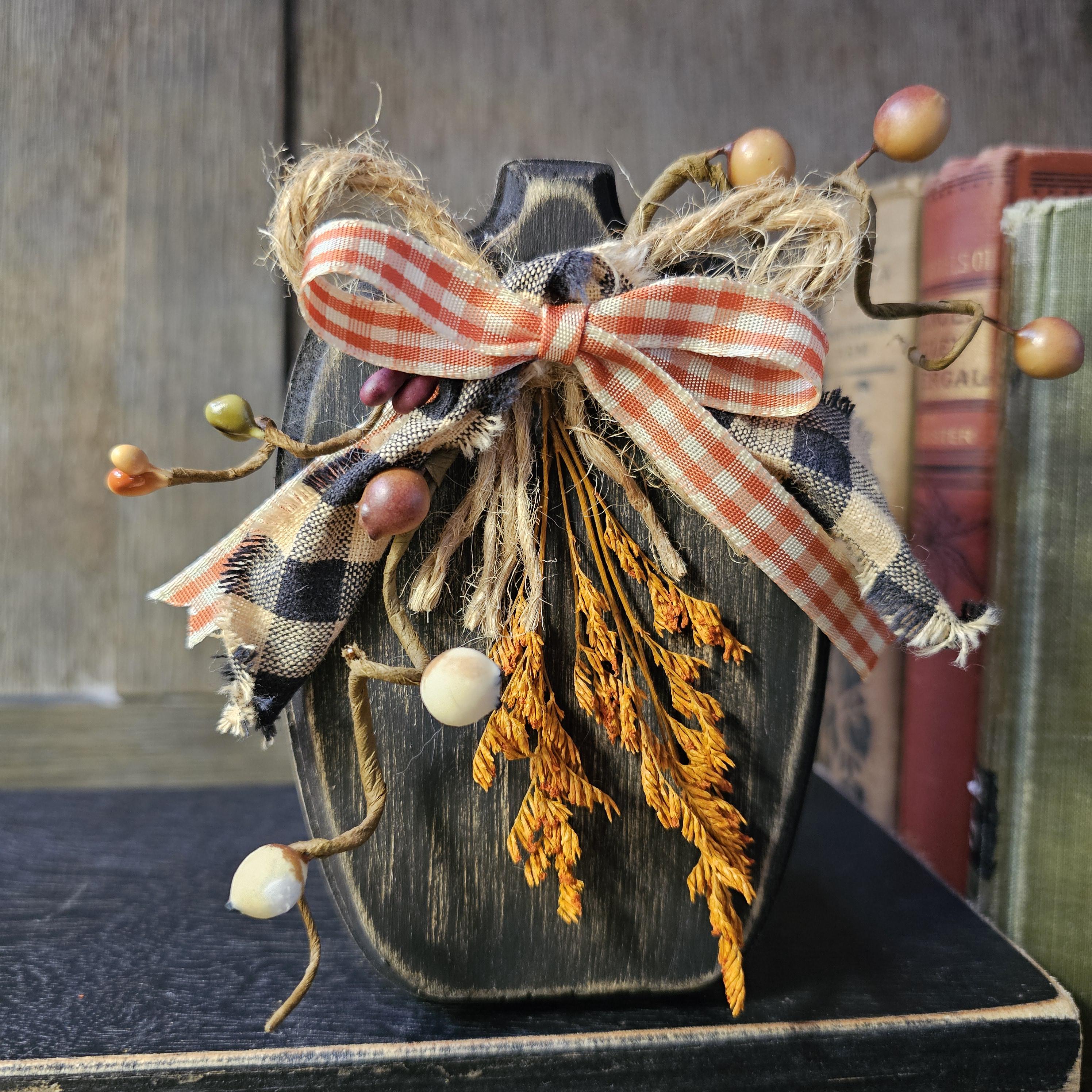 Fall Harvest Wooden Decorated Pumpkin - Etsy