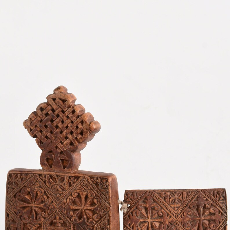 Antique Ethiopian Diptych Icon – Communion of Apostles Hand-painted ...