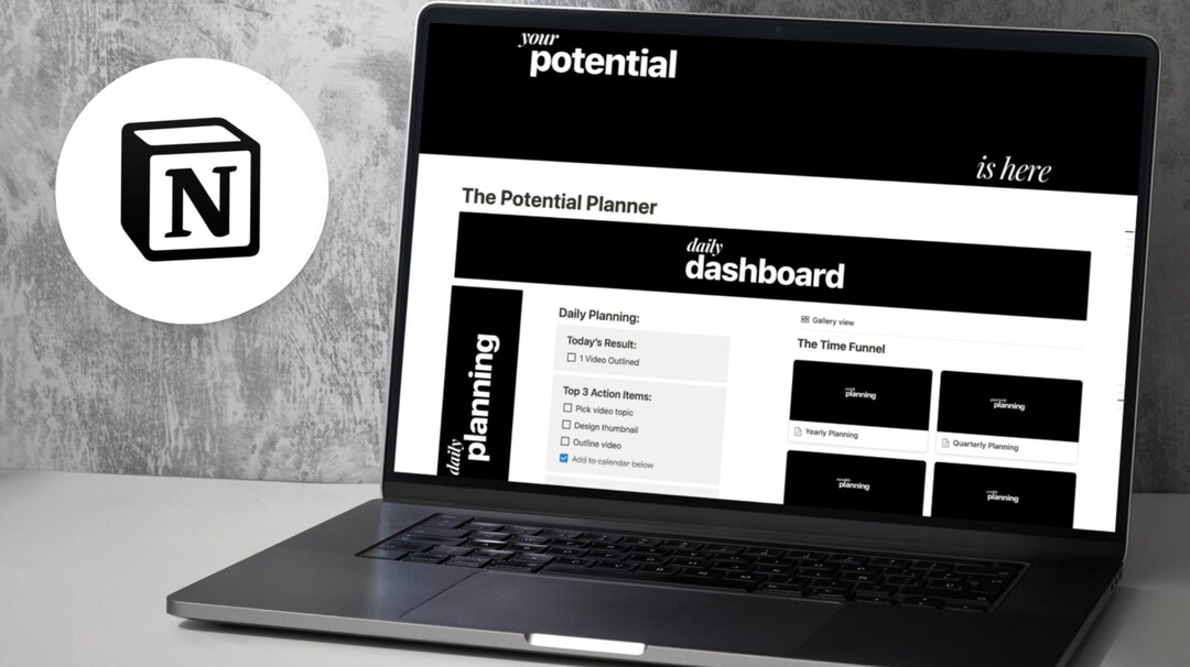 Potential Planner (notion Template) - Etsy