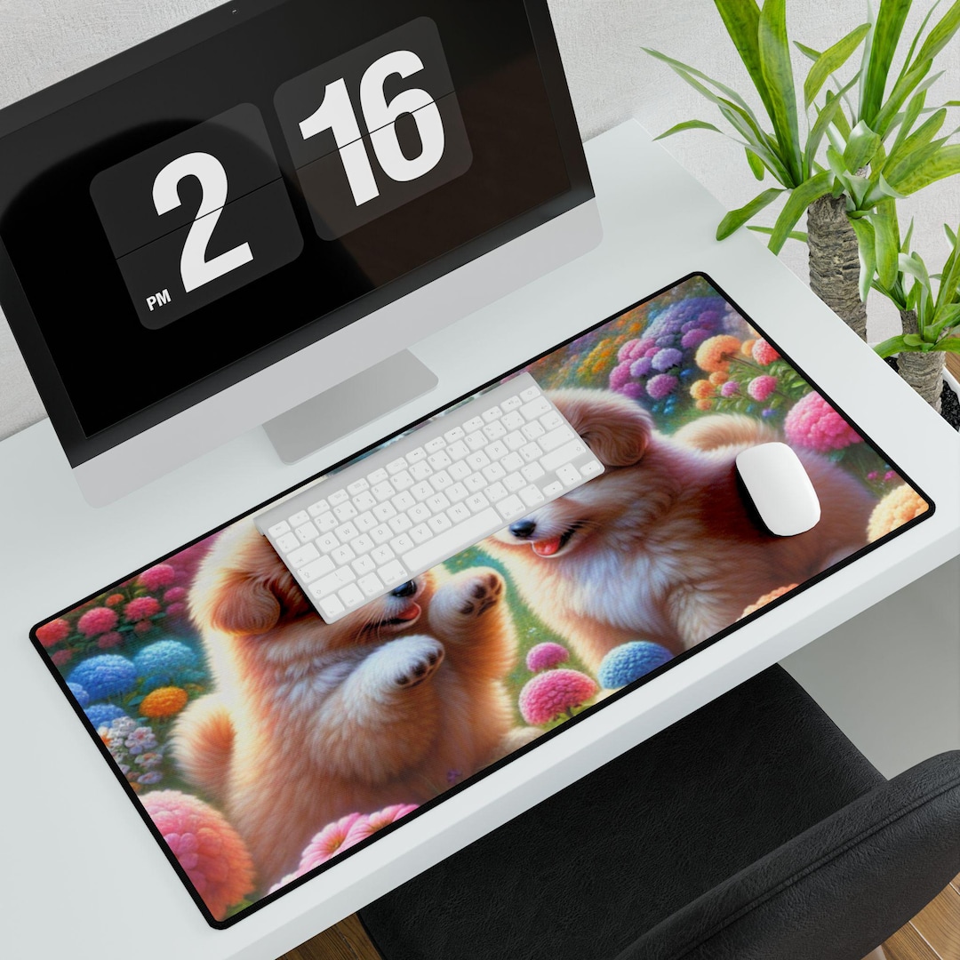 Dog Desk Mat Cute Dog Desk Mat Puppy Desk Mat Dog-themed Desk Mat ...