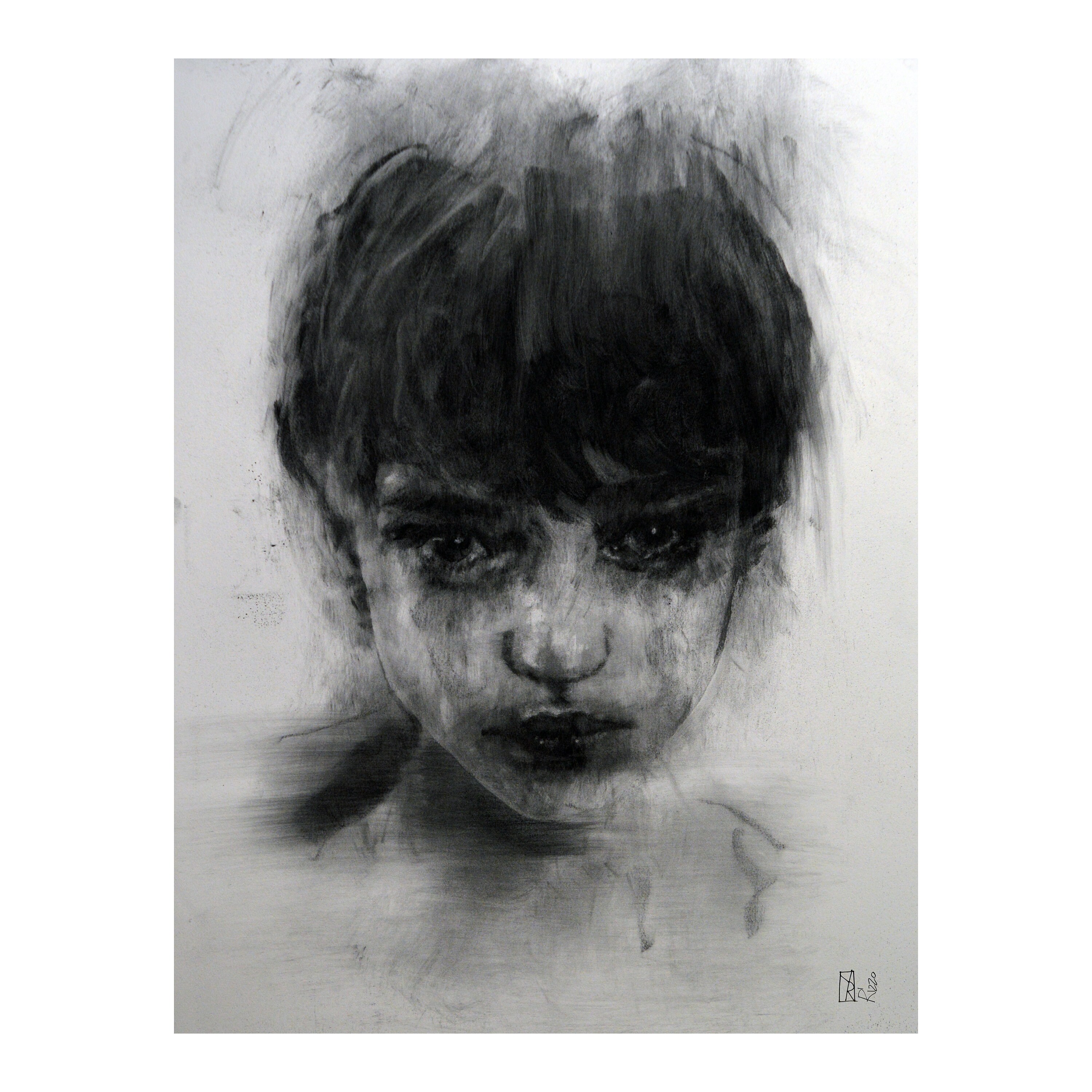 Charcoal Drawings Of Sad Faces