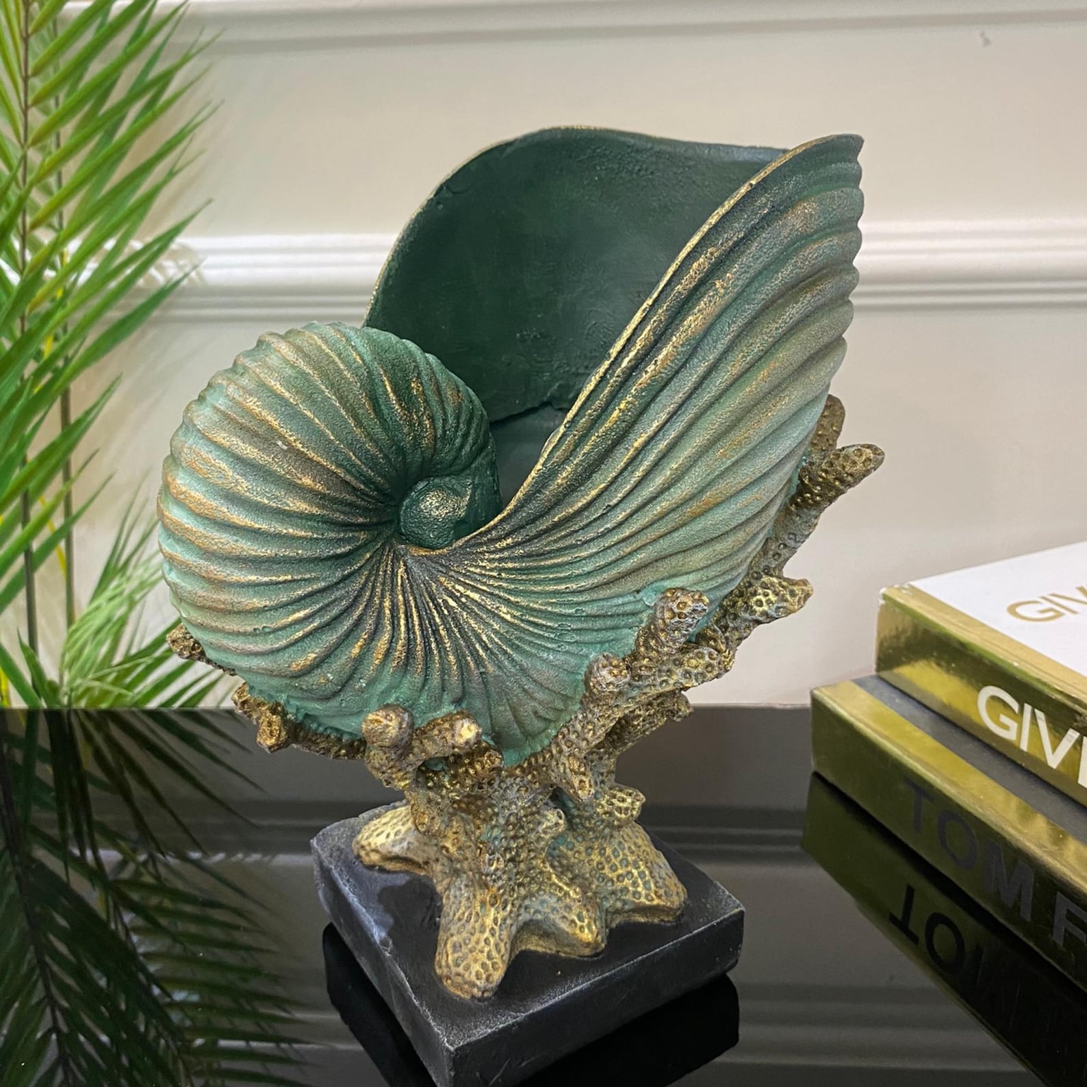 Seashell Sculpture on Coral,beach House Decor, Fisherman Gift,coastal ...