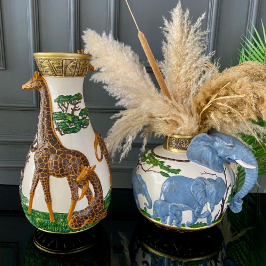 Large Giraffe Vase,giraffe Statue,flower Vase,custom Sculpture,large ...