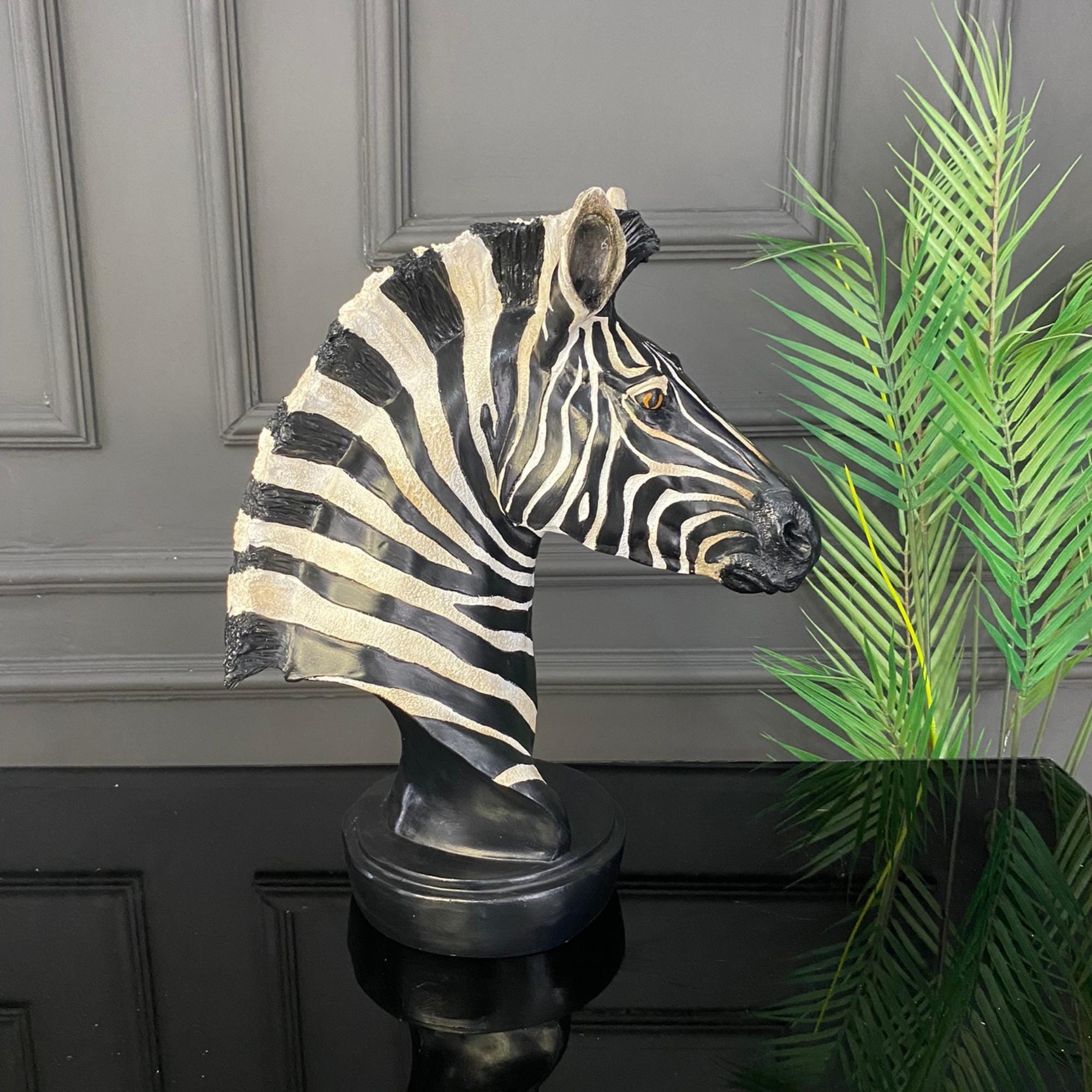 Large Zebra Statues,resin Animal Figurine,african Home Decor,wild ...