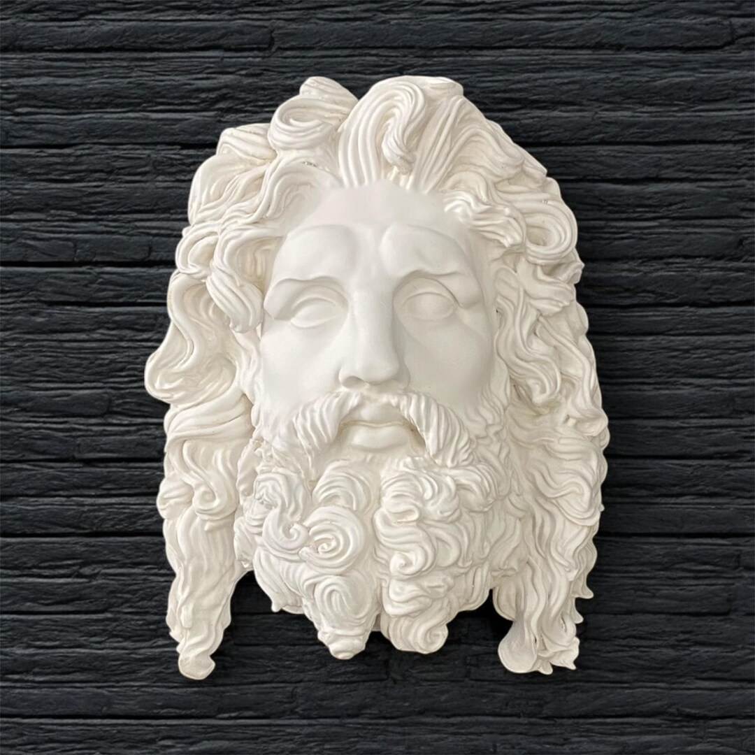 Large Zeus Sculpture Wall Art ,greek Mythology ,roman Statue Bust,bust ...