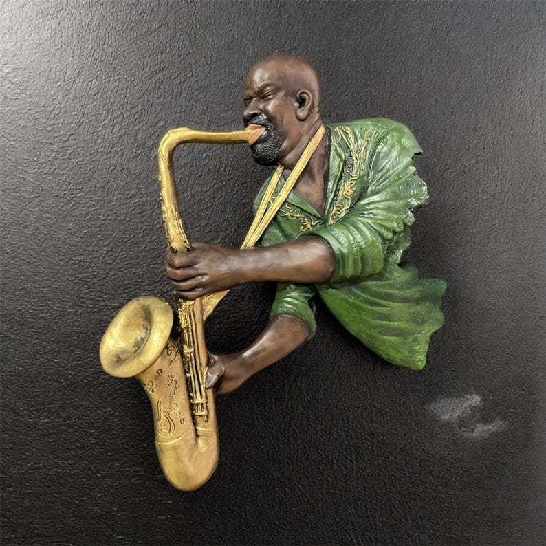 Musician Playing Saxophone Wall Sculpture: 3D Abstract Art (17.7") - Etsy