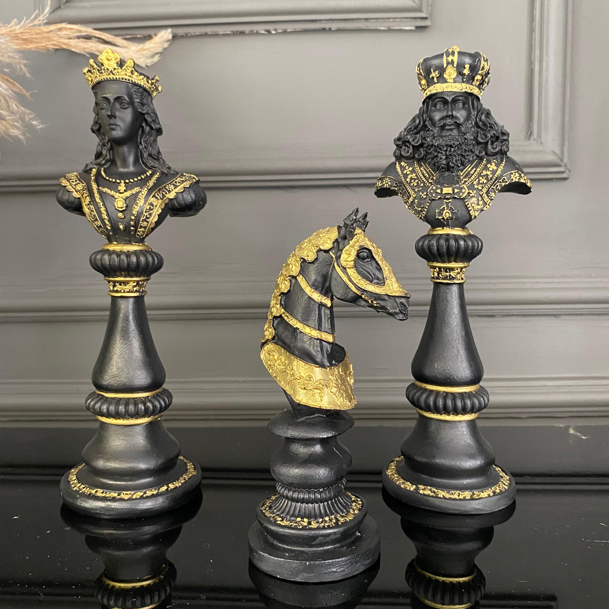 Large Chess Pieces Statue, Chess Pieces Desk Decor ,chess Set,desk ...