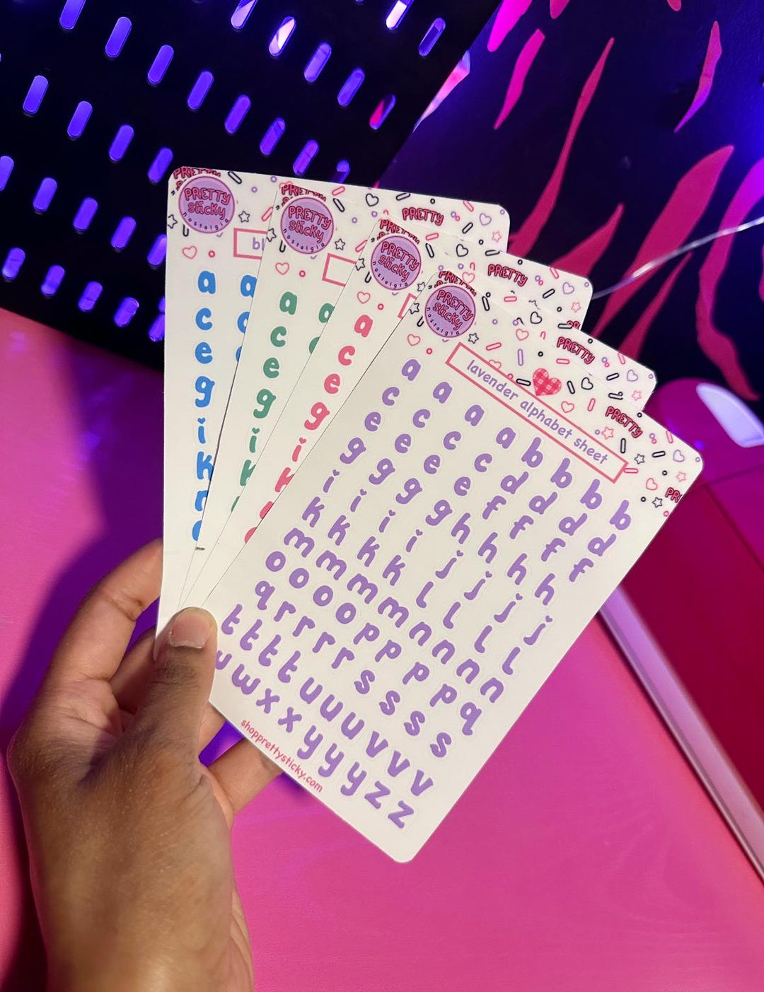 Colourful Alphabet Letter Sheet | Alphabet Sticker Sheet | Kawaii ...