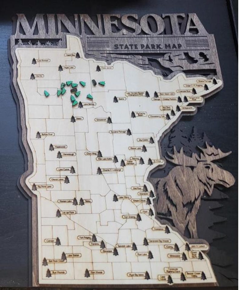 Minnesota State Park Map - Etsy