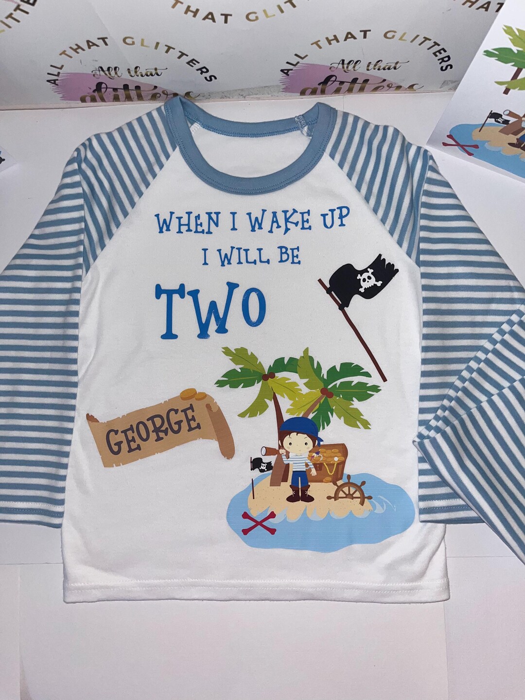 Personalised Pirate Birthday Pyjamas – Cotton Kids Pjs With Name & Age ...