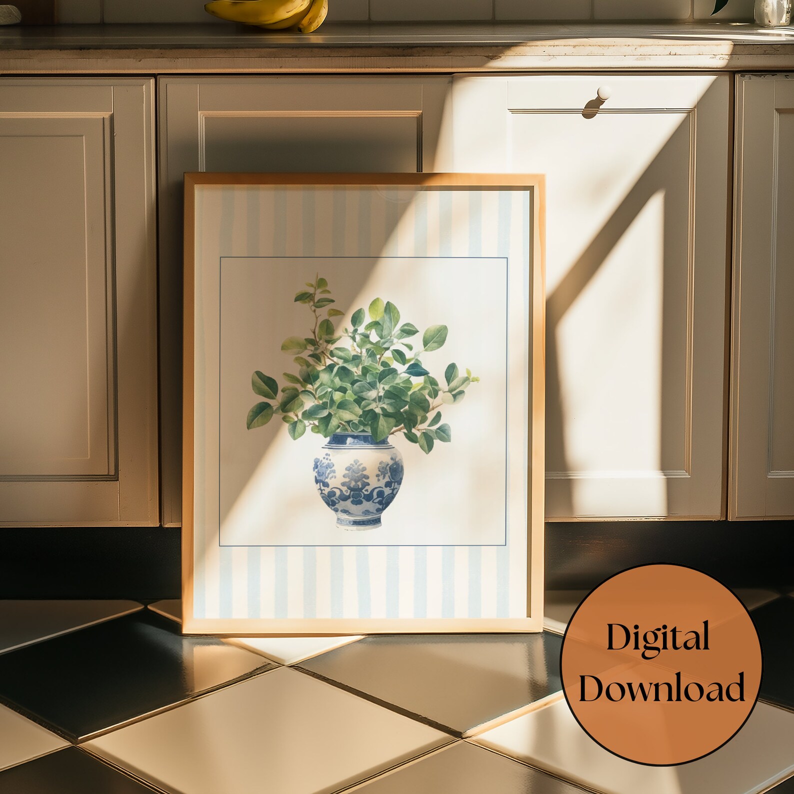 Chinoiserie Print, Preppy Art, Botanical Vase Prints, Chinoiserie ...