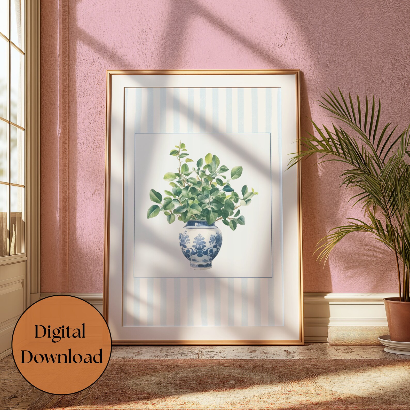 Chinoiserie Print, Preppy Art, Botanical Vase Prints, Chinoiserie ...
