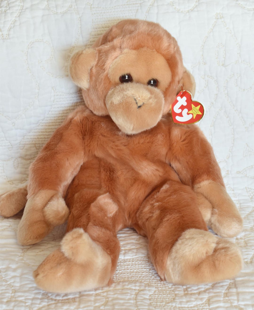 Vintage Bongo the Beanie Buddy, Bongo the Monkey, 1998 TY Warner, Soft ...