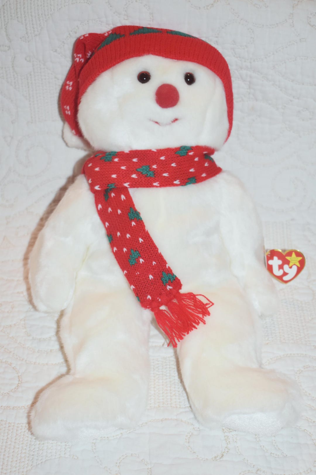 Vintage Snowboy Beanie Buddy Beanie Baby 1999, Vintage Snowman Stuffy ...