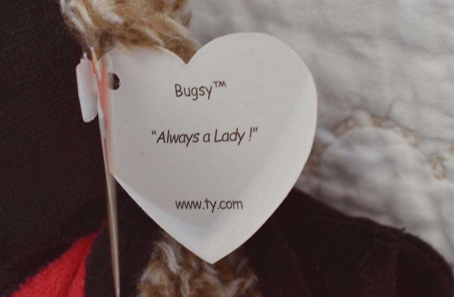 Vintage 1993 Bugsy Beanie Baby, Vintage Teddy Bear in Lady Bug Costume, Small Bear Lady Bug ...