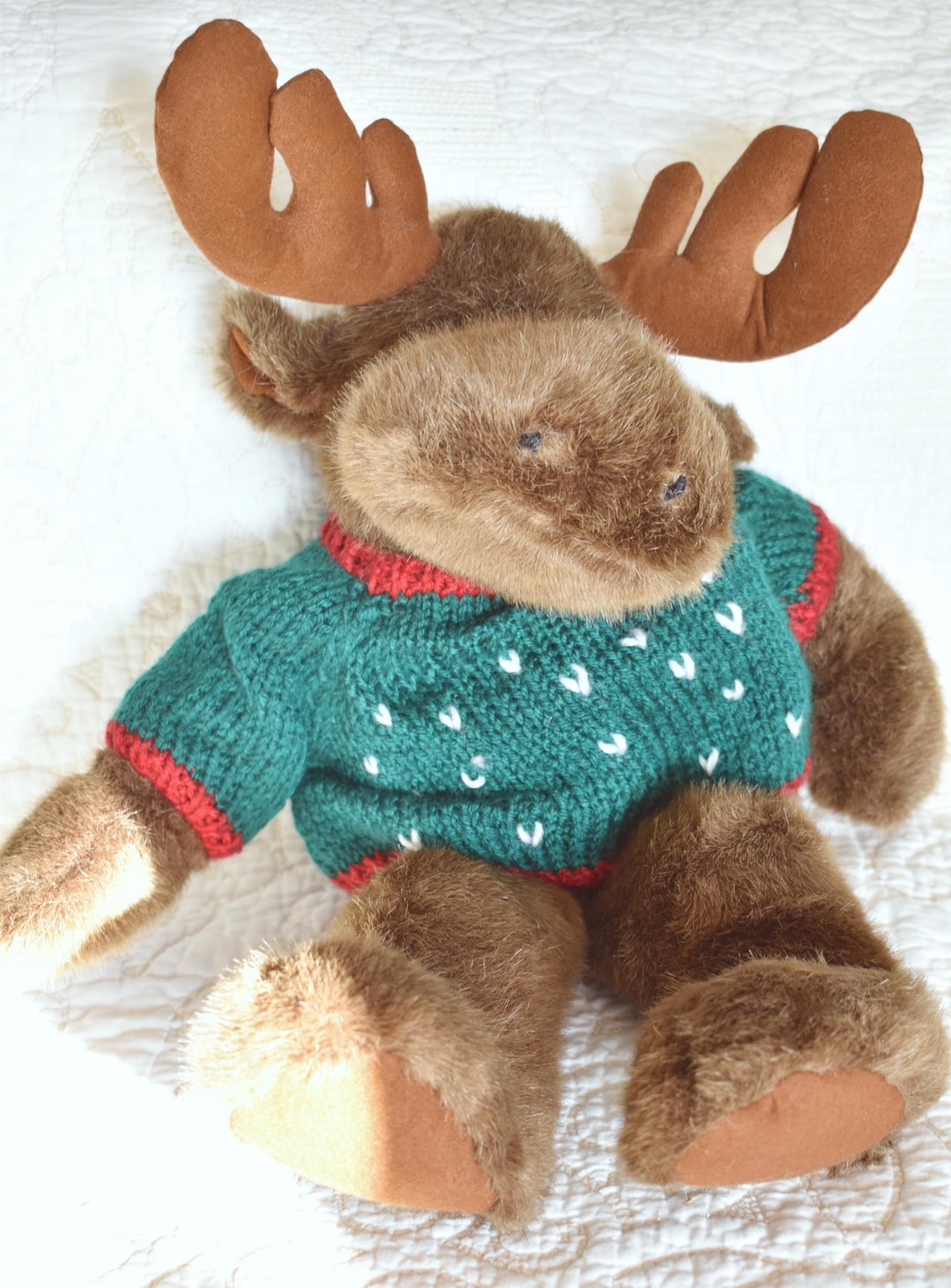 Vintage Christmas Stuffed Moose: Jangjee Sweater Plush - Etsy