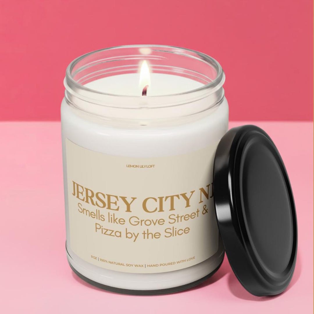 Jersey City Candle: Grove Street Pizza Slice Design (housewarming Gift ...