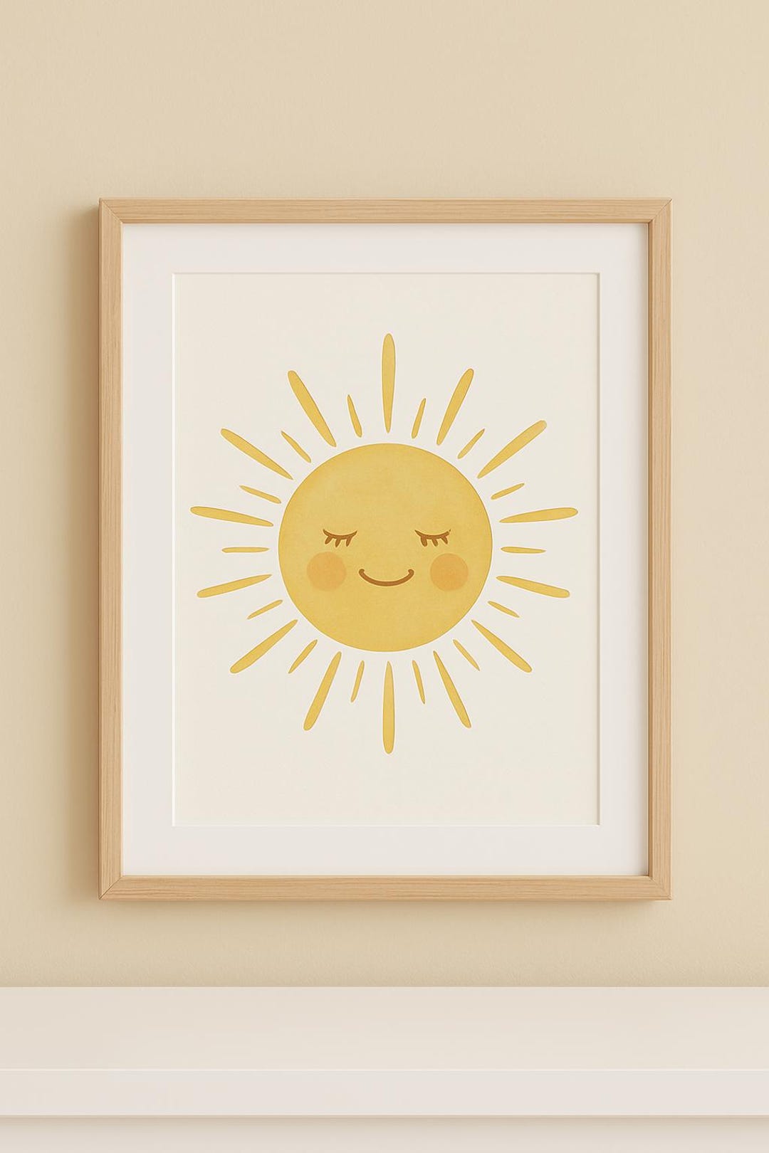 Watercolor Sunshine Print, Nursery Wall Decor, Kids Room Art, Playroom ...