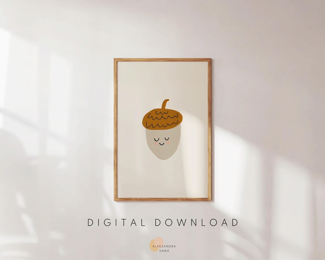 Funny Nut Face Illustration Digital Print Instant Download, Digital ...