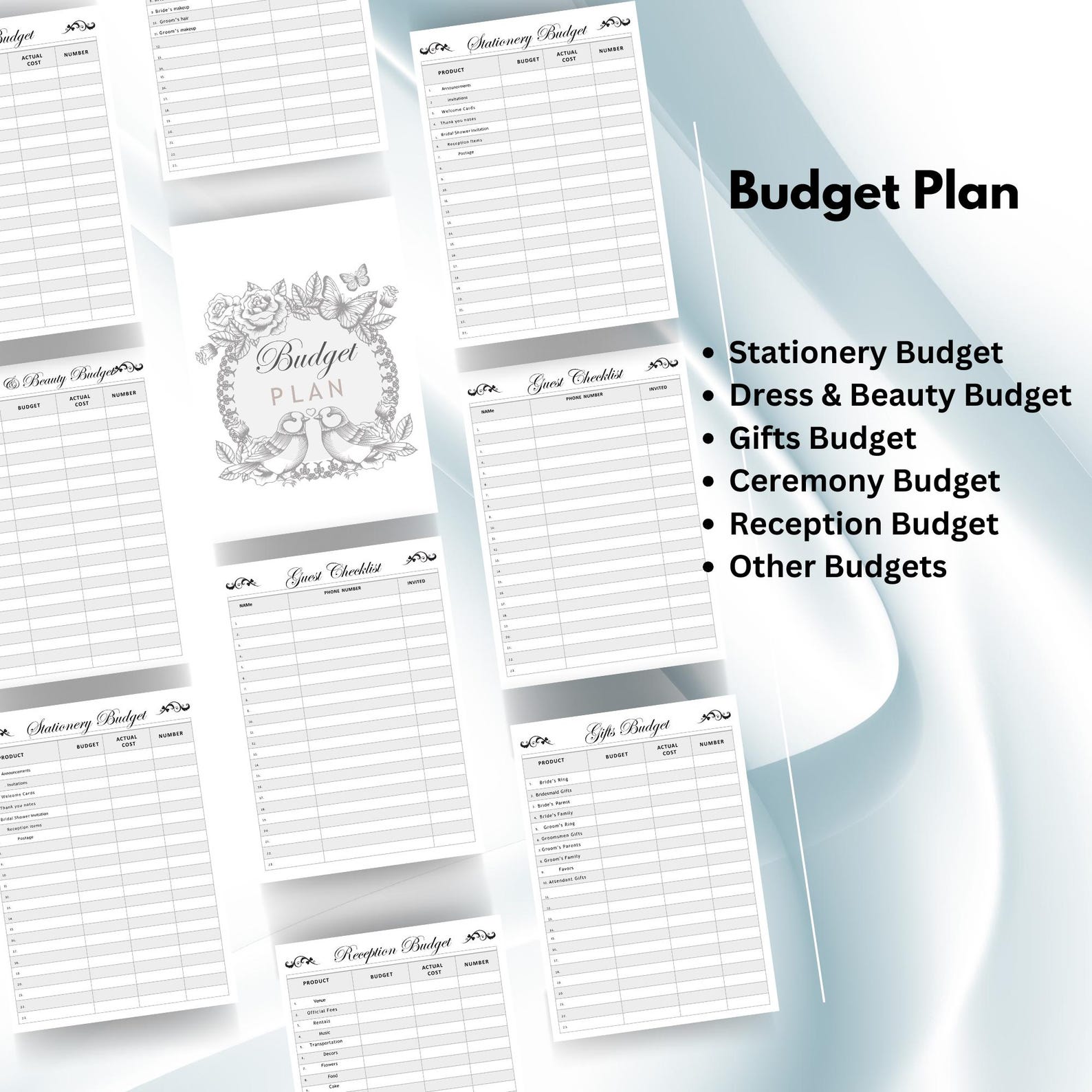 Wedding Planner Printable Checklist | Digital Wedding Planning Book ...