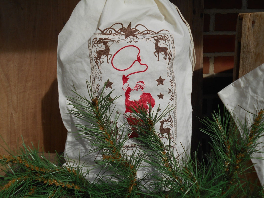 Sac d'alimentation, sac de Santa, 12 x 16, sac de farine, sacs de Noel ...