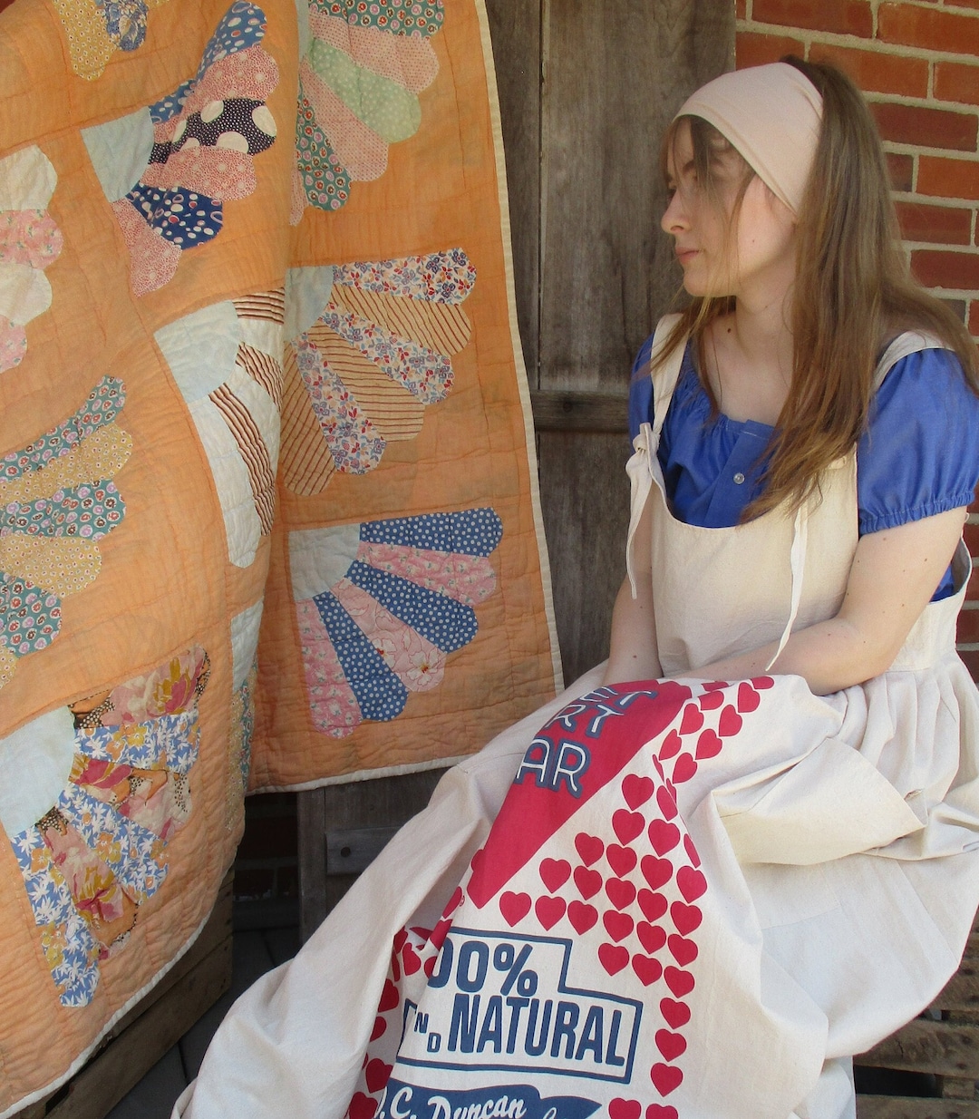 Pinafore, Womens Jumper, SZ SMALL (6-8), Feed Sack Jumper, Sweetheart ...