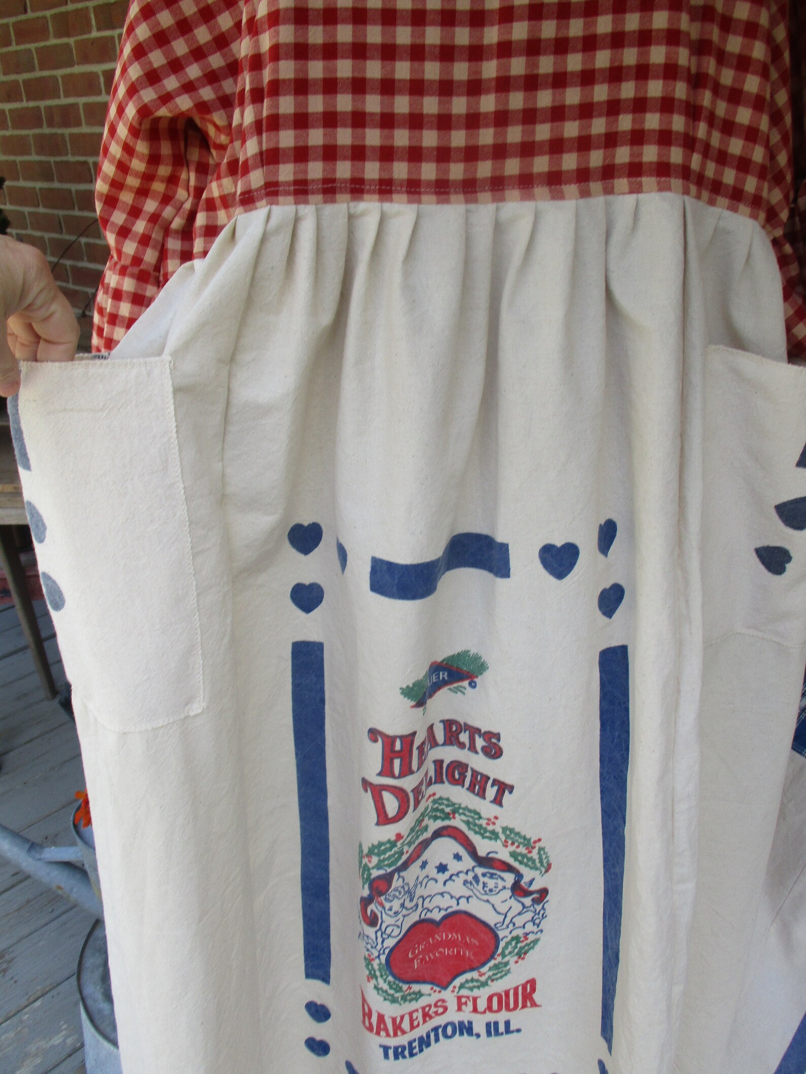 Flour Sack Dress Size Med/large Feed Sack Dress Prairie - Etsy