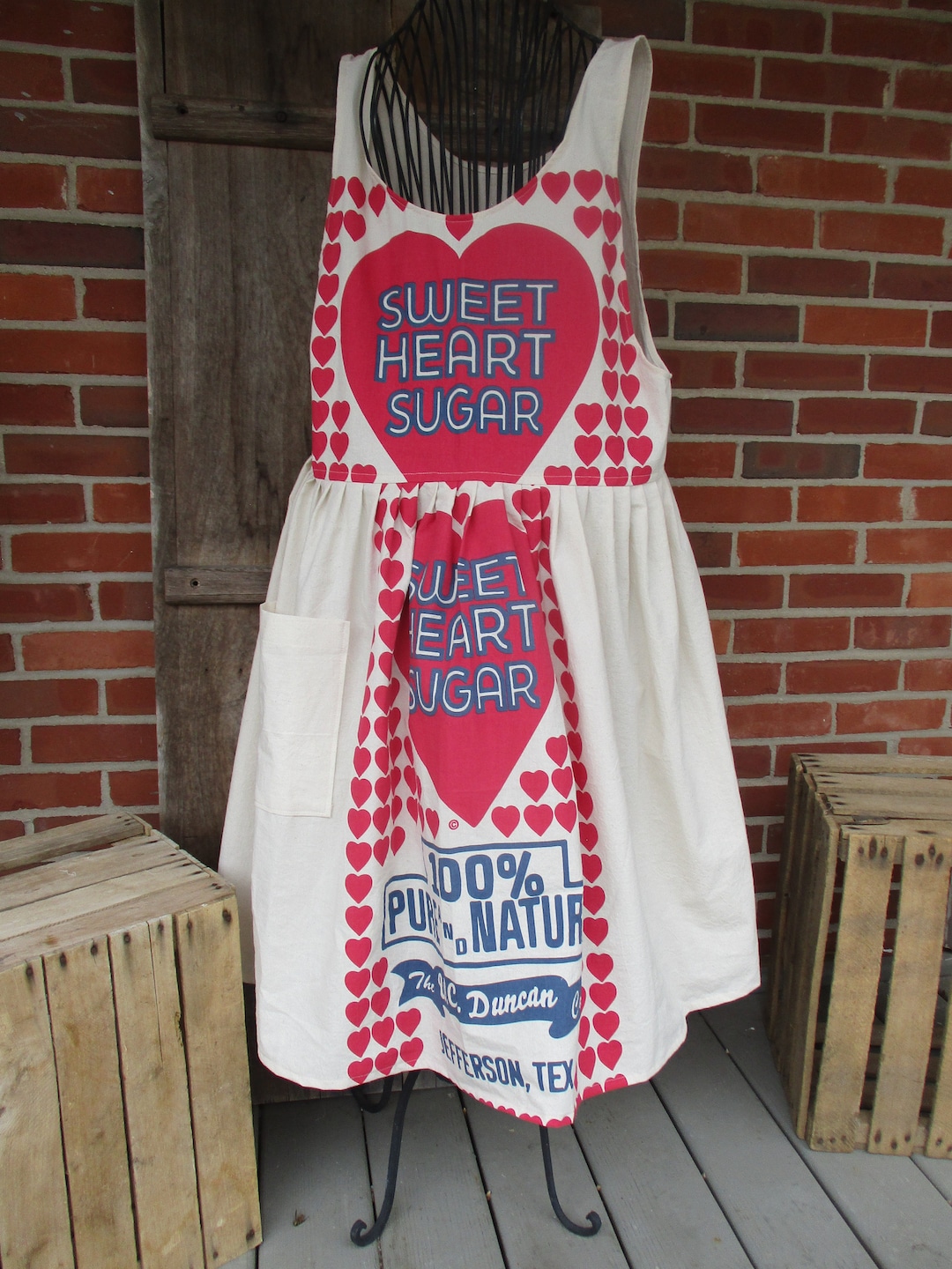 Feed Sack Jumper, SZ MEDIUM, Sugar Sack Clothing, Flour Sack Clothing ...