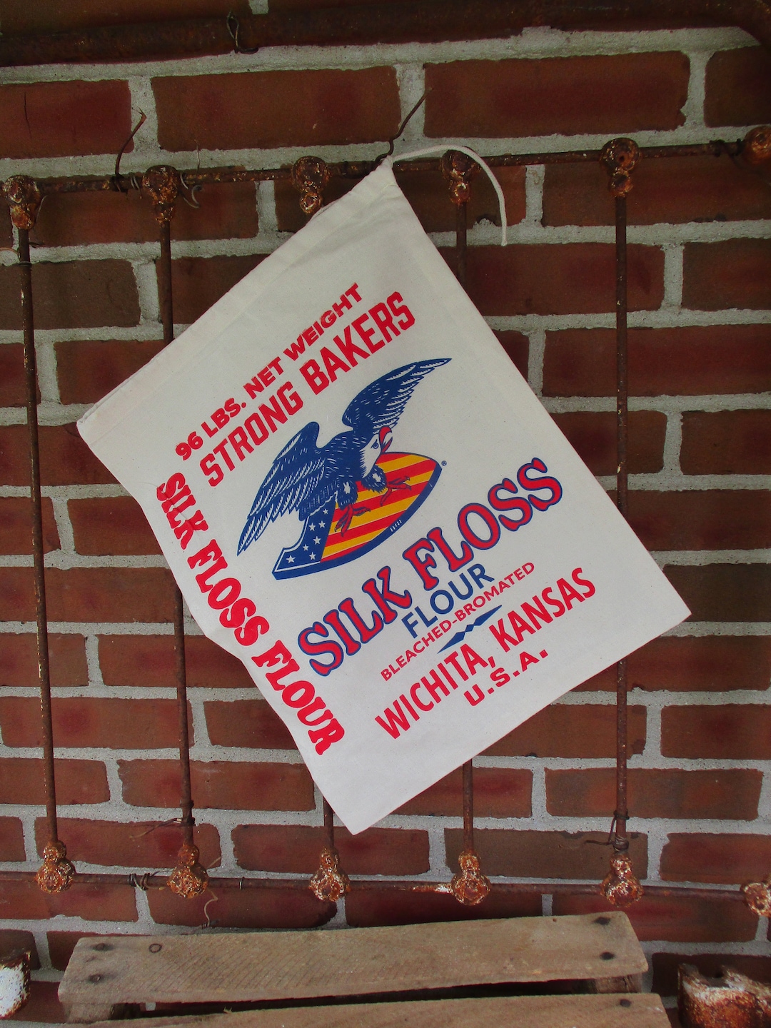 American Eagle Flour Sack: Vintage Style Feed Bag, Country Home Decor ...