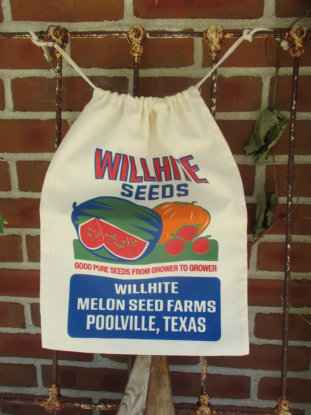 Willhite Melon Seed Sack: Vintage Texas Farmhouse Decor - Etsy