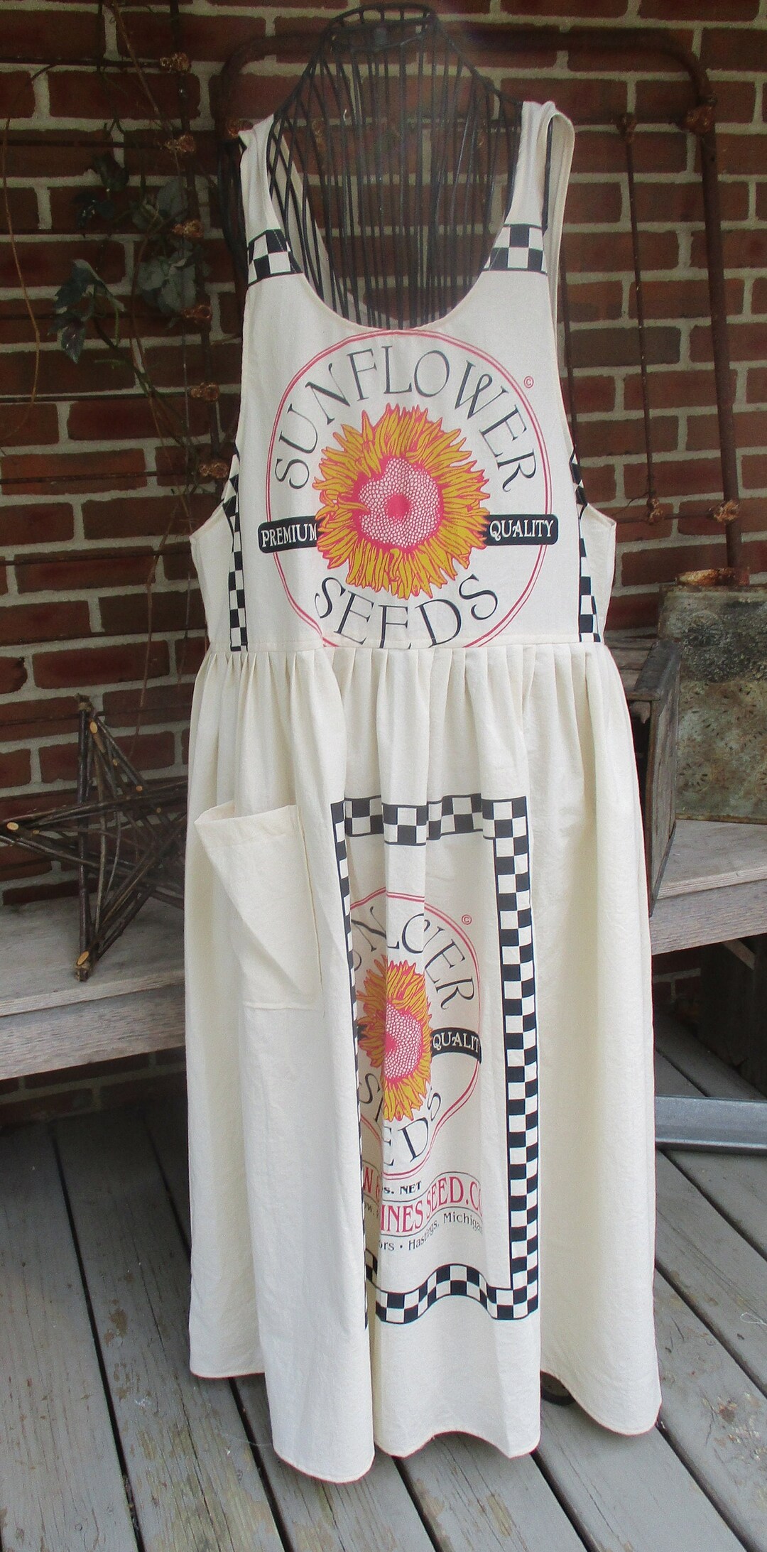 Flour Sack Jumper, Size Large, Feed Sack Jumper, All Cotton Jumper ...