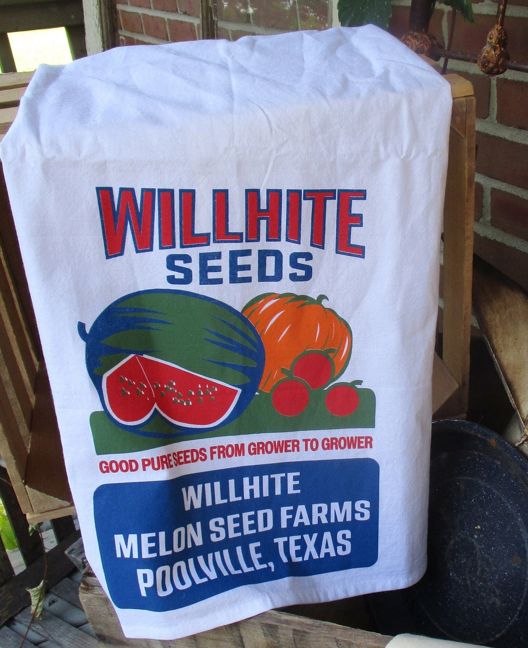 Vintage Willhite Melon Seed Farms Flour Sack Towel - Etsy