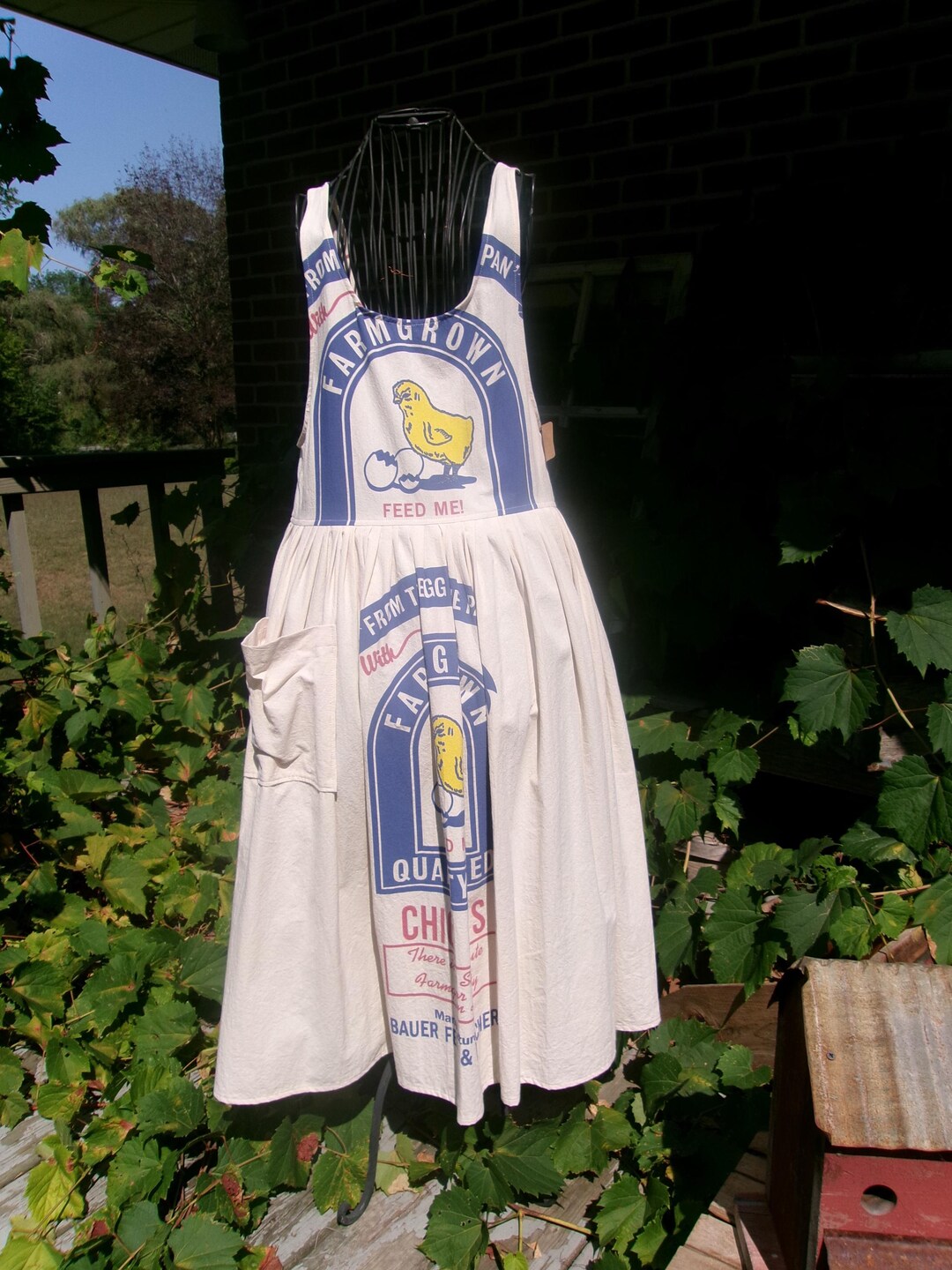 Flour Sack Clothing, Size Medium, Feed Sack Jumper, Country Jumper ...