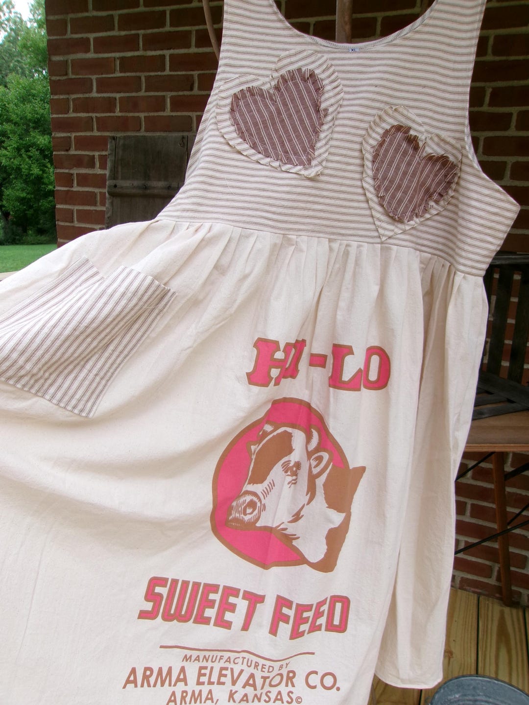 Feed Sack Jumper, Size X-large, Cow Print Clothing, Flour Sack Jumper ...