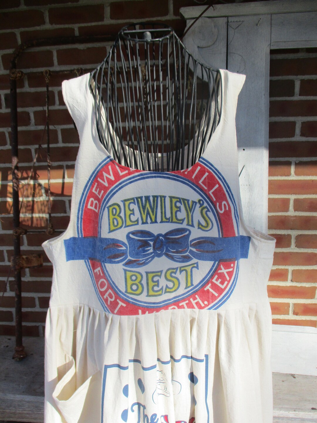 Flour Sack Jumper, Size LARGE, Feed Sack Jumper, All Cotton Jumper ...