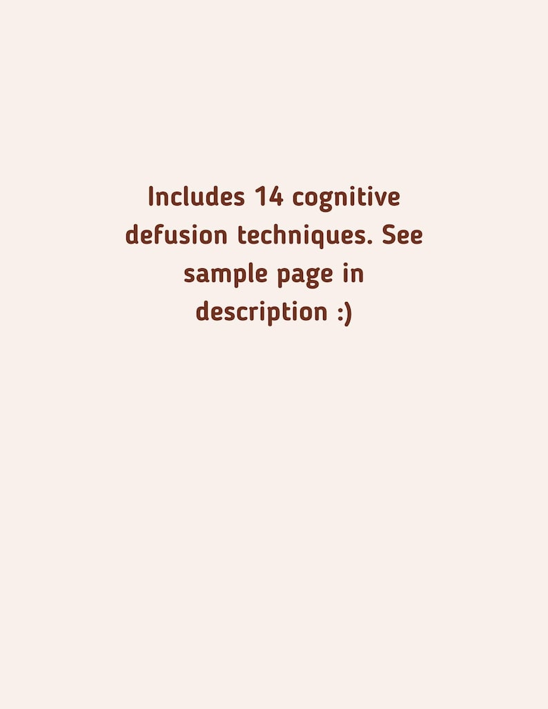 Body Image-cognitive Defusion Skills - Etsy
