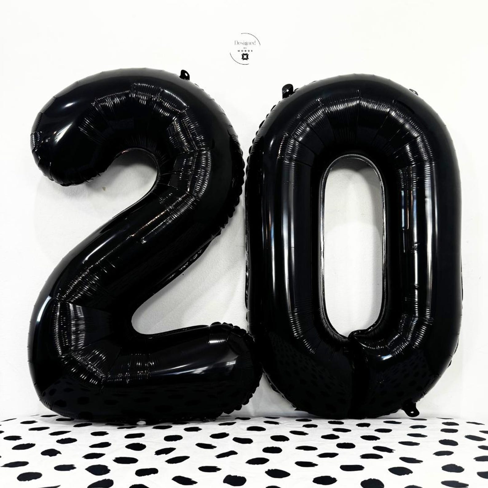 Black Number 20 Foil Balloons | 20th Birthday Anniversary - Etsy