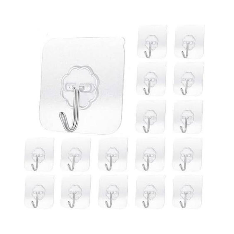 Heavy Duty Adhesive Hooks: Removable Wall & Ceiling Hooks, 8lb Capacity ...