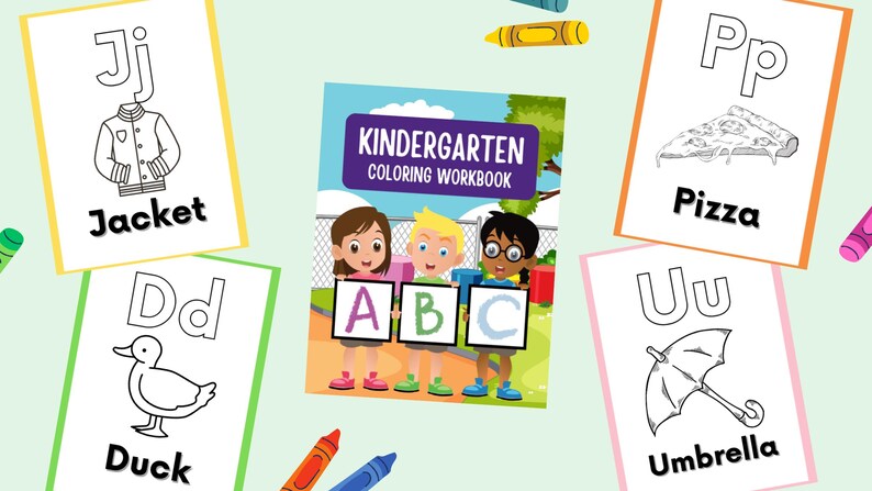 Preschool Pre-k Kindergarten Learning Bundle 10 Kid Workbooks Printable ...
