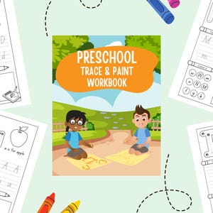 Preschool Pre-k Kindergarten Learning Bundle 10 Kid Workbooks Printable ...