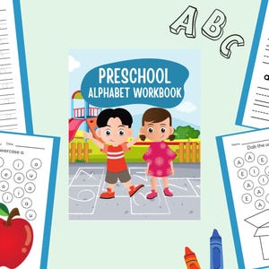 Preschool Pre-k Kindergarten Learning Bundle 10 Kid Workbooks Printable ...