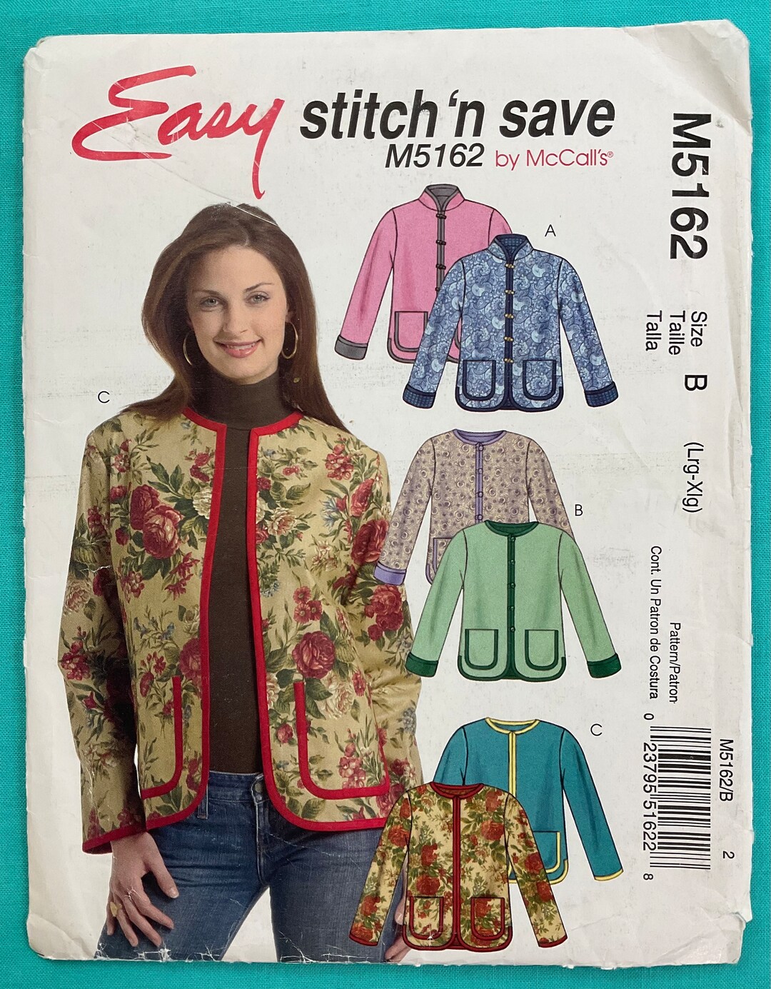 Mccalls M5162 Misses Box Style Jacket Sewing Pattern, Sizes 16-22 L-XL ...