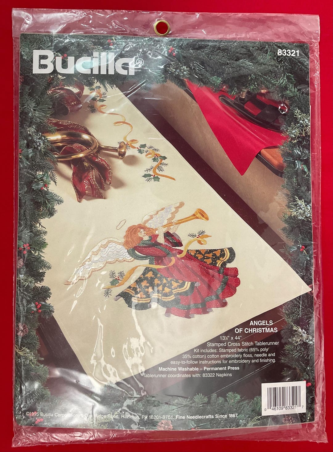 Bucilla “angels of Christmas” Stamped Cross Stitch Table Runner Kit - Etsy