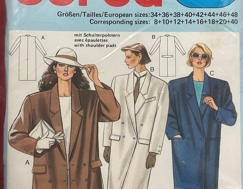 Burda 6466 Misses Wool Coat Sewing Pattern, Sizes 8-40 - Etsy