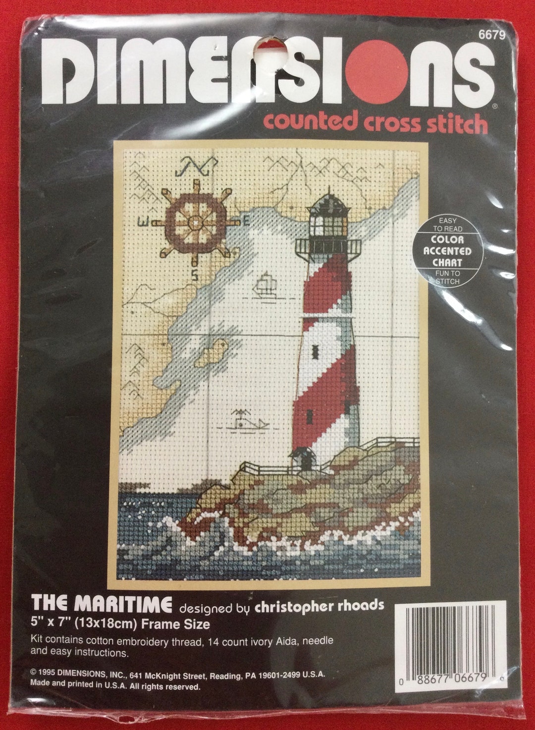 Dimensions the Maritime 5x7 Cross Stitch Kit From 1995 - Etsy